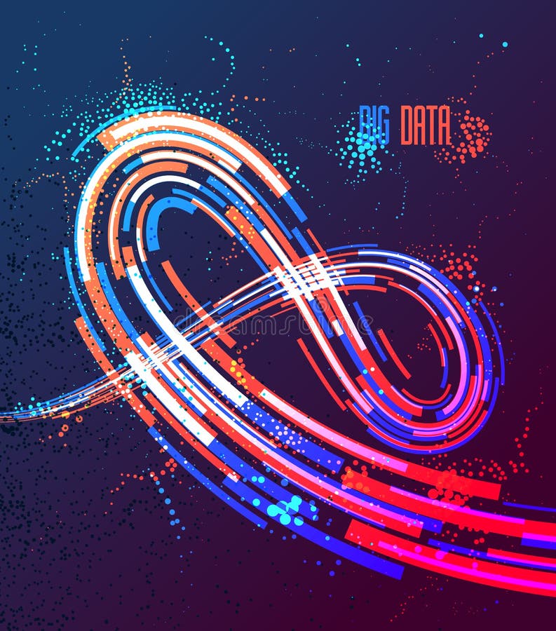 Abstract Lines Vector Background, 3D Dynamic Motion Stripes, Technology ...