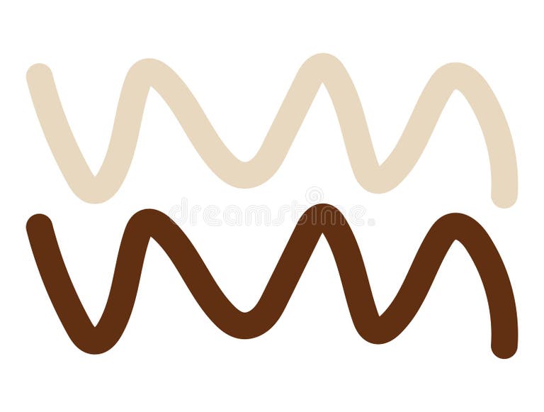 Abstract Lines Zigzag and Wavy Decorative Flow Stock Illustration ...