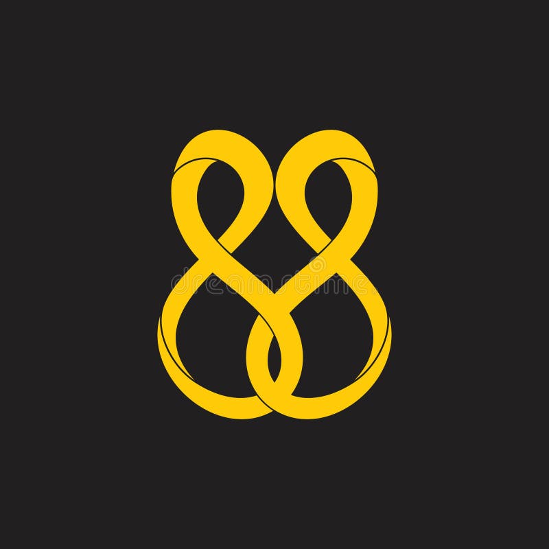 Linked Infinity Ribbon Motion Curves Design Symbol Logo Vector Stock Vector - Illustration of ...