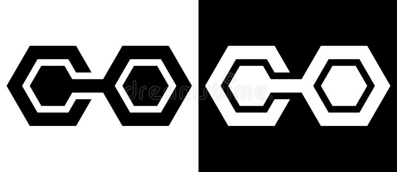 Abstract Linked Letter C and O Like Logo or Icon. Hexagon Connect ...