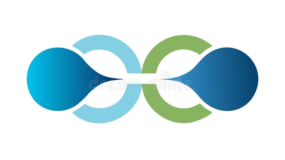 Abstract Linked Shapes Icon, Interconnection, Network Connection, Modern Design, Vector Design ...