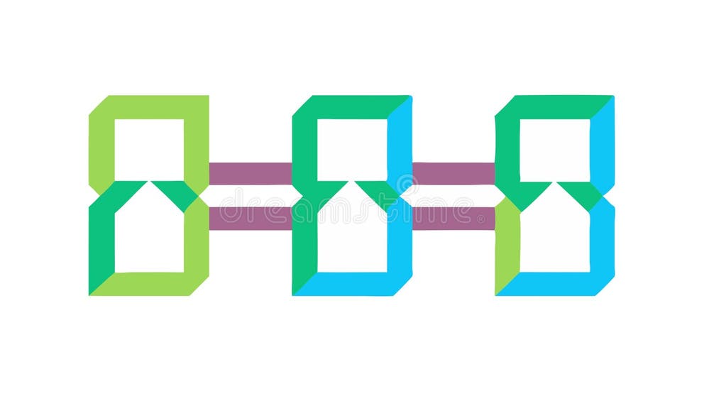 Abstract Linked Shapes for Infinity or Connection Logo, Vector Design ...