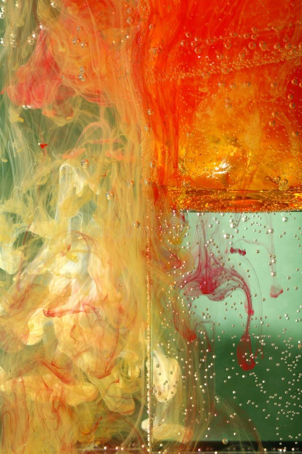 Abstract liquid art stock image. Image of bubble, greenish - 5277255