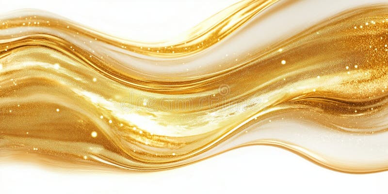 Abstract Liquid Art Flowing Gold Liquid with Metallic Sheen. Gold ...