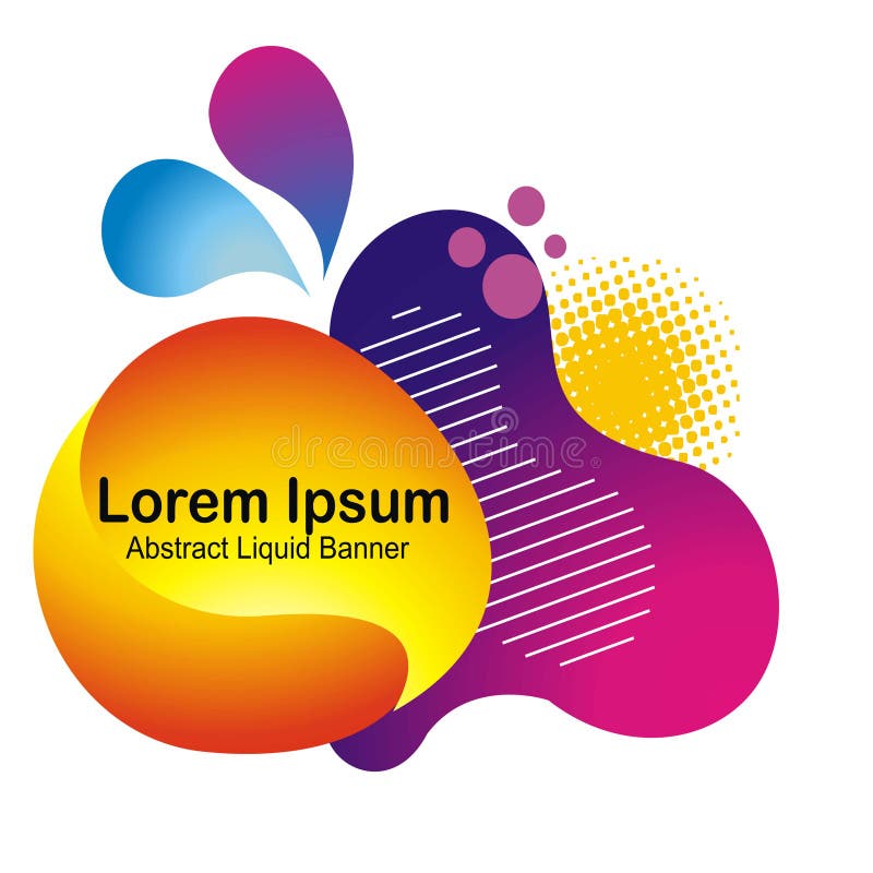 Abstract Liquid Banner Vector Illustration Stock Vector - Illustration ...