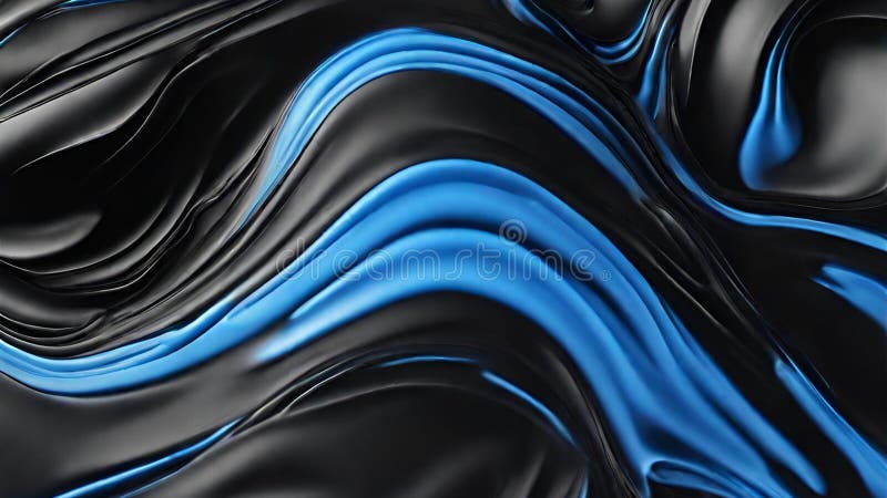 Abstract Liquid Black and Blue Theme Background in High Ai Generated ...