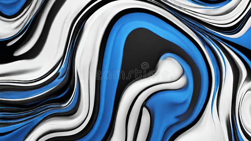 Abstract Liquid Black and Blue Theme Background in High Ai Generated ...