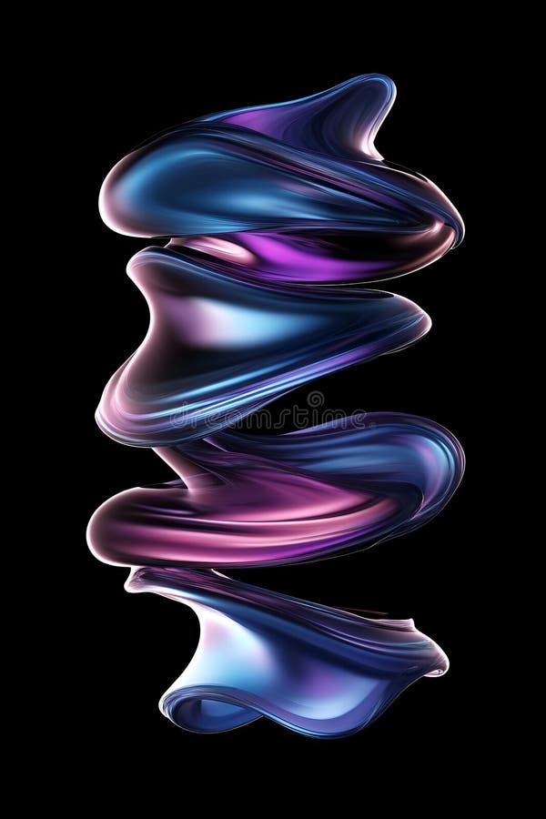 Abstract Liquid Blob Shape in Smooth Rendered Design with Melting ...
