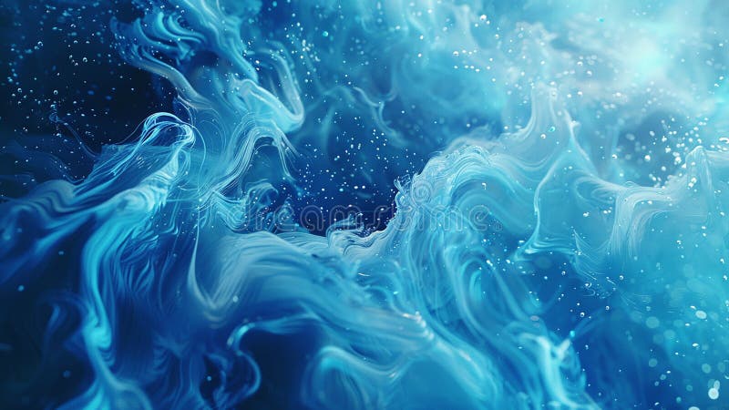 Abstract Liquid Blue Pattern Ink Fluid Watercolor Creavite Design ...