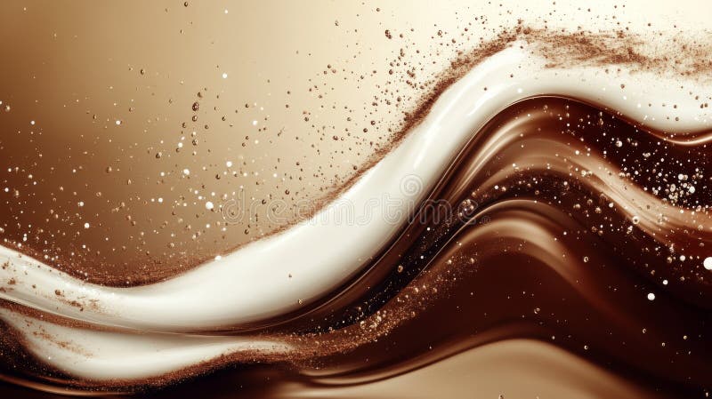 Abstract Liquid Chocolate and Cream Swirl Background Stock Photo ...