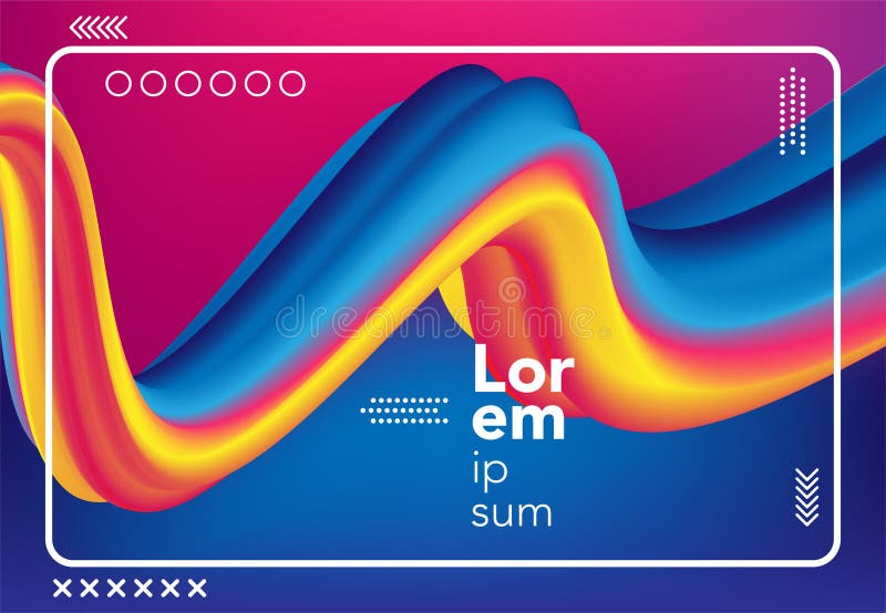 Abstract Liquid Color Background. Modern Geometric Background. Fluid ...