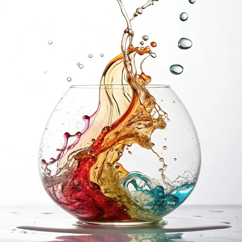 Abstract Liquid Composition Isolated on Transparent Background Stock ...