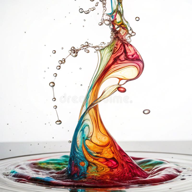 Abstract Liquid Composition Isolated on Transparent Background Stock ...