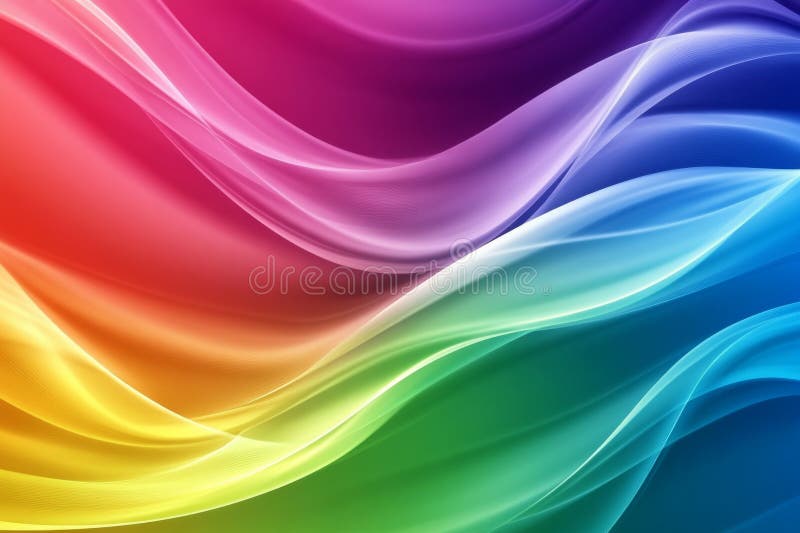 Abstract Liquid Crystal Texture, Bold Rainbow Hues Blending Dynamically ...