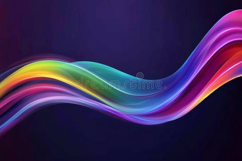 Abstract Liquid Crystal Texture, Bold Rainbow Hues Blending Dynamically ...