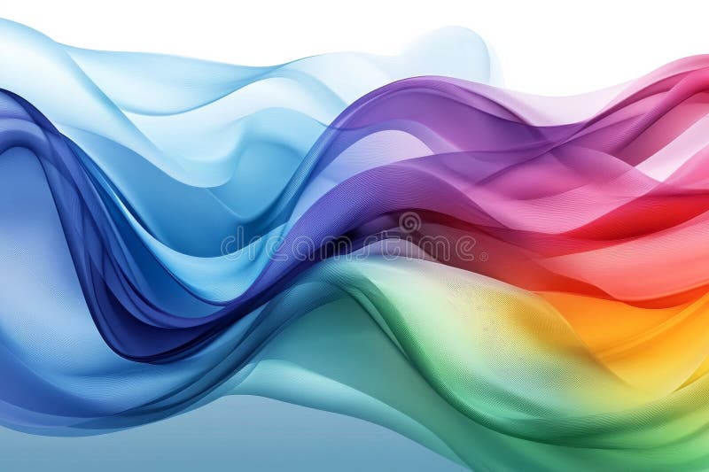 Abstract Liquid Crystal Texture, Bold Rainbow Hues Blending Dynamically ...