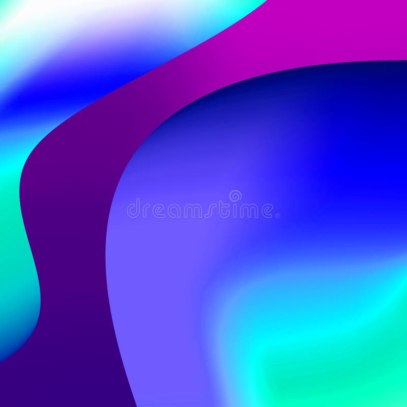 Abstract Liquid Dark Blue and Purple Gradient Geometric Fluid Shapes ...