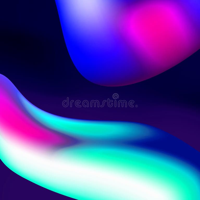 Abstract Liquid Dark Blue and Purple Gradient Geometric Fluid Shapes ...