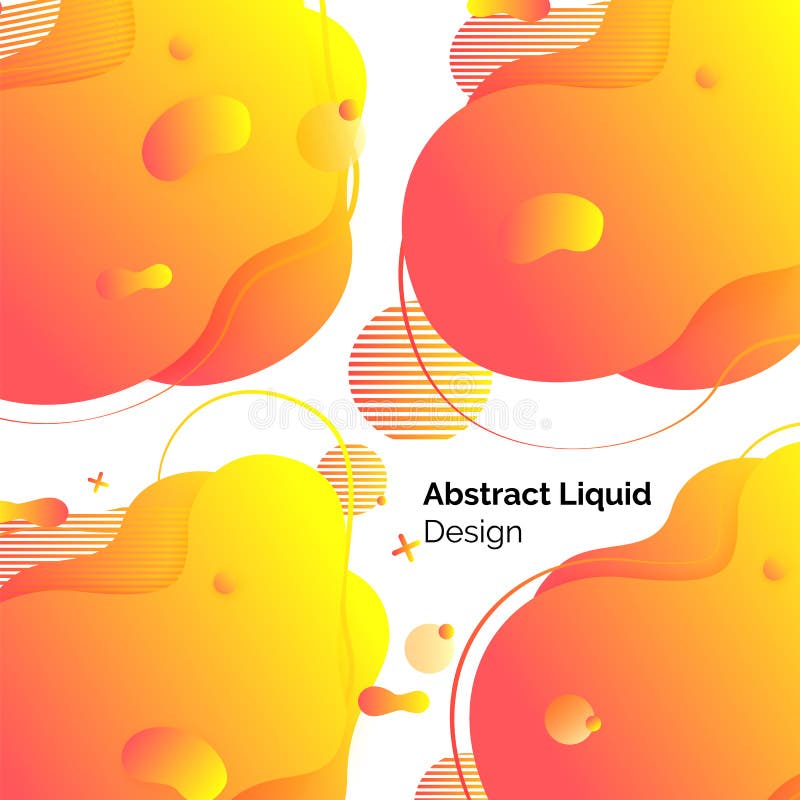 Abstract Liquid Design Set of Posters Template Stock Vector ...