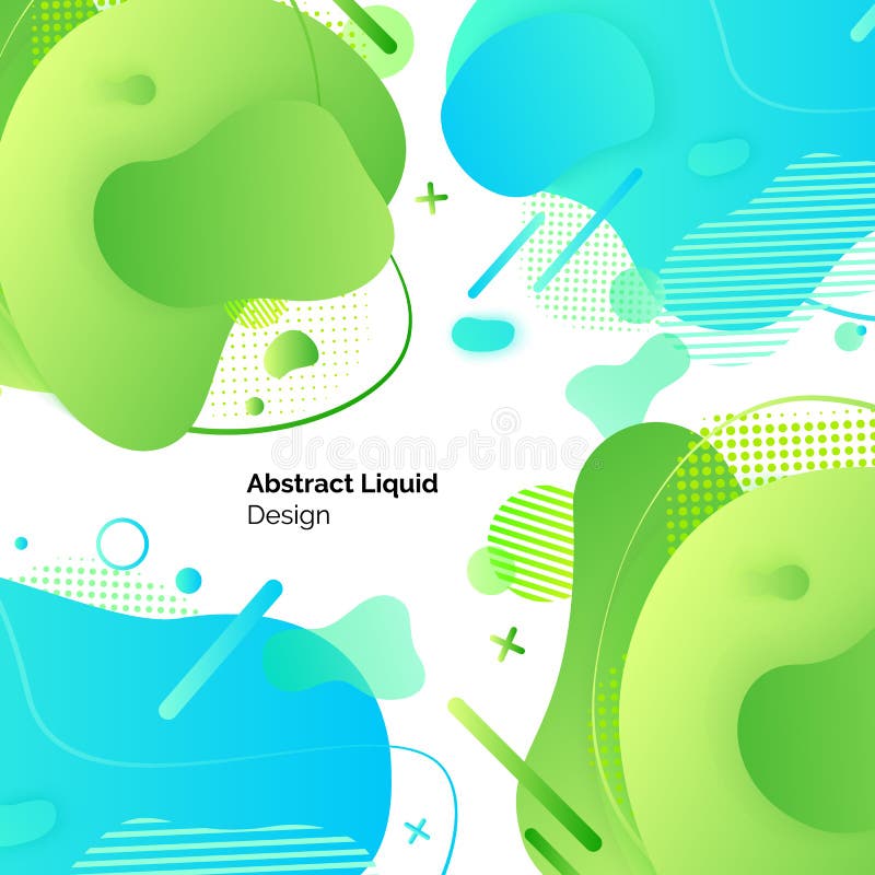 Abstract Liquid Design Set of Posters Template Stock Vector ...