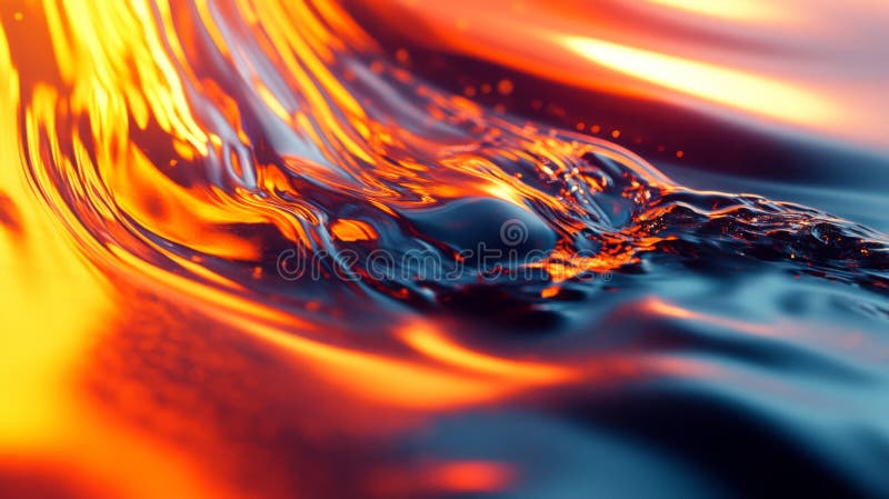 Abstract Liquid Fire Background Texture Stock Illustration ...