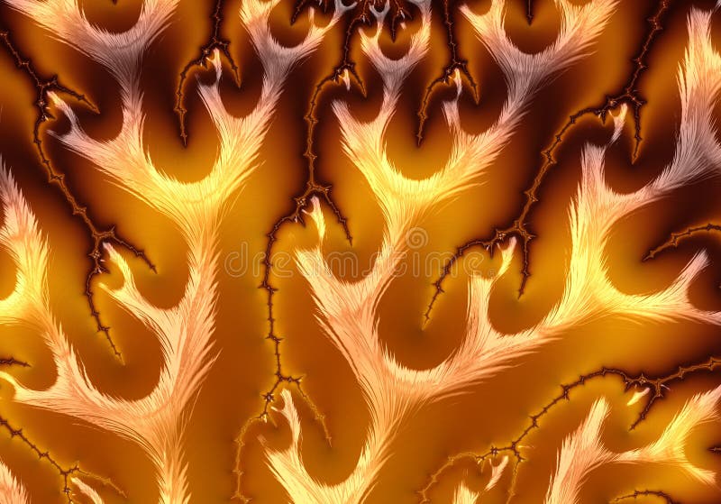 Abstract Liquid Fire Fractal Background Stock Illustration ...
