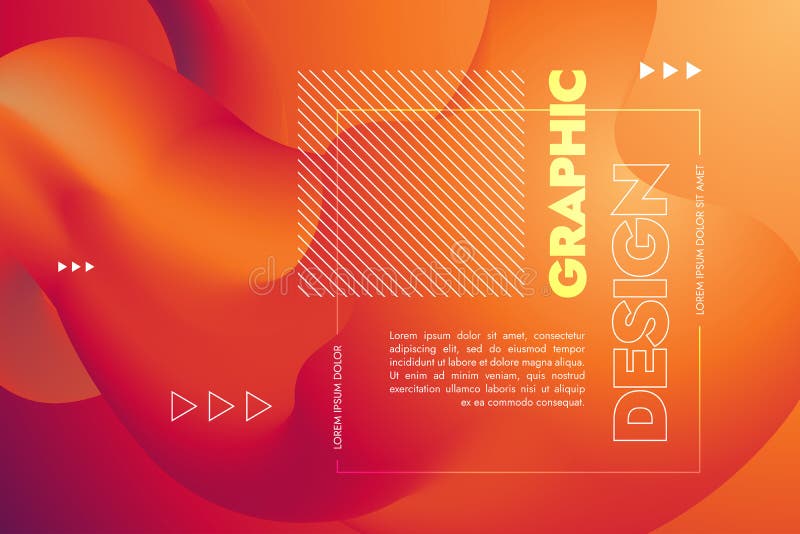 Abstract Liquid Fluid Cover Background Design with Gradient Magma Color ...