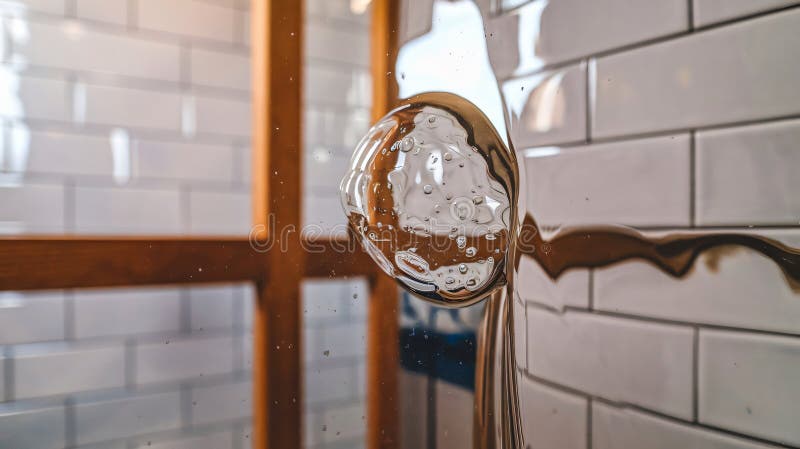 Abstract Liquid Gel Orb with Bubbles on Glass Good Resolution Stock ...