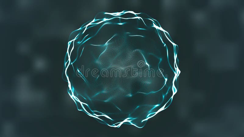 Abstract Liquid Geometric Sphere . Abstract Motion Graphic with Fluid ...