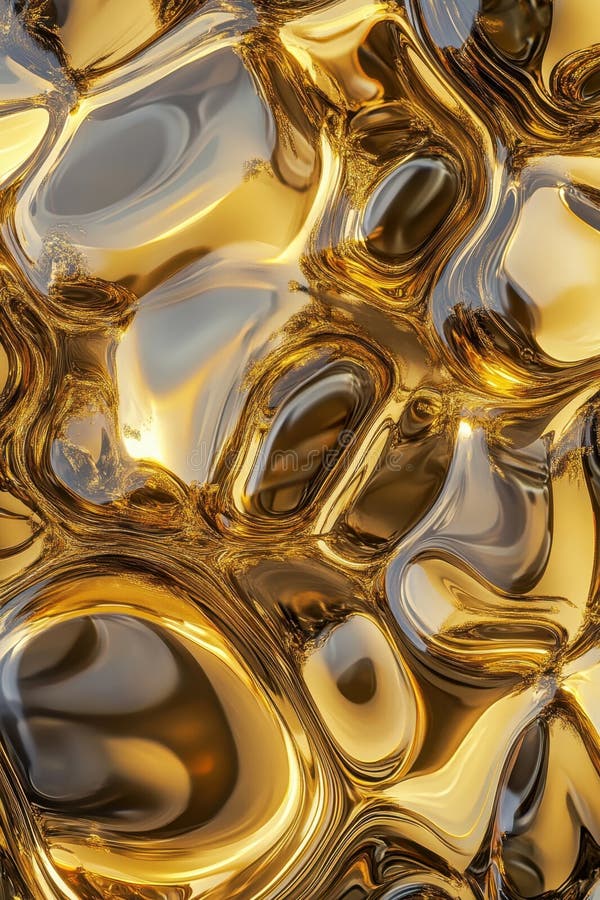 Abstract Liquid Gold Texture: Trendy Metallic Fluid Art Background ...