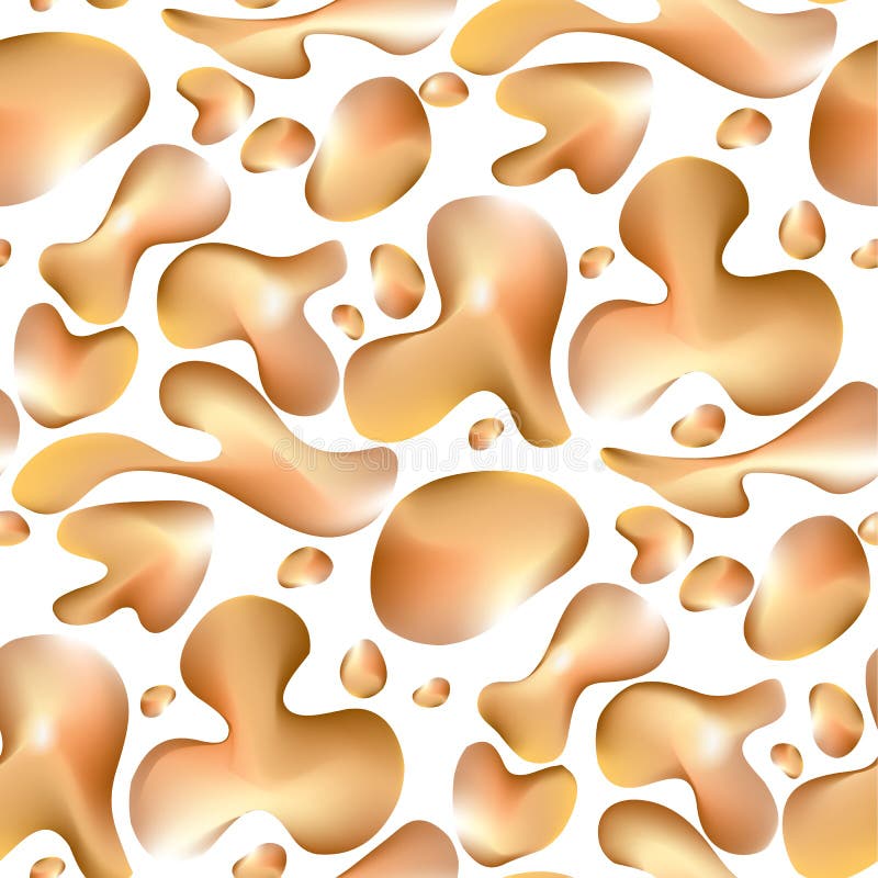 Abstract Liquid Gold Vector Seamless Pattern. Stock Vector ...