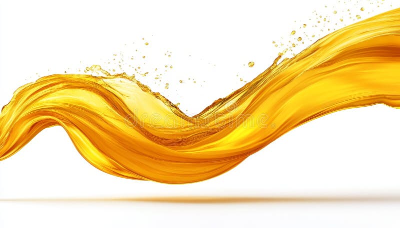 Abstract Liquid Gold Wave, Splash of Yellow Paint, Metallic Flow on ...