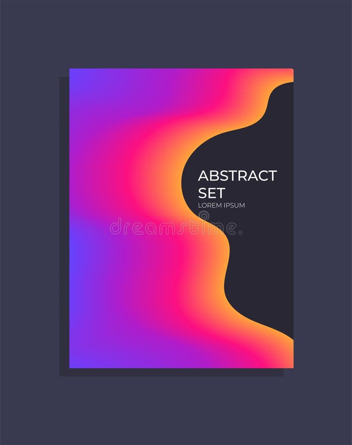 Abstract Liquid Gradient Poster. Fluid Banner for Presentation, Cover ...