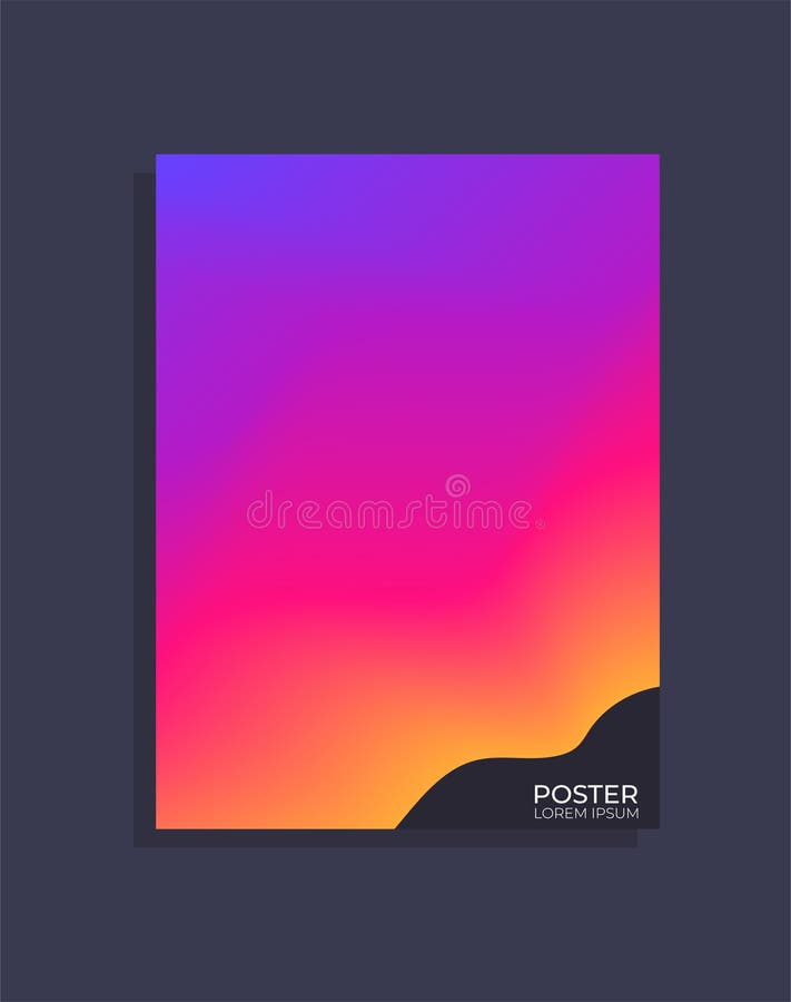 Abstract Liquid Gradient Poster. Fluid Banner for Presentation, Cover ...