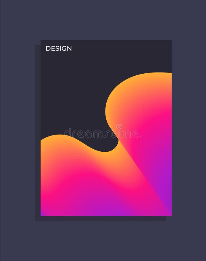 Abstract Liquid Gradient Poster. Fluid Banner for Presentation, Cover ...