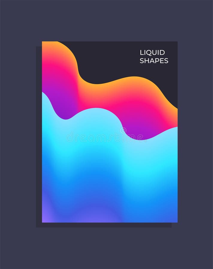 Abstract Liquid Gradient Poster. Fluid Banner for Presentation, Cover ...