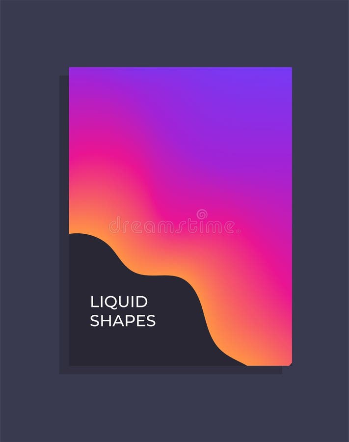 Abstract Liquid Gradient Poster. Fluid Banner for Presentation, Cover ...
