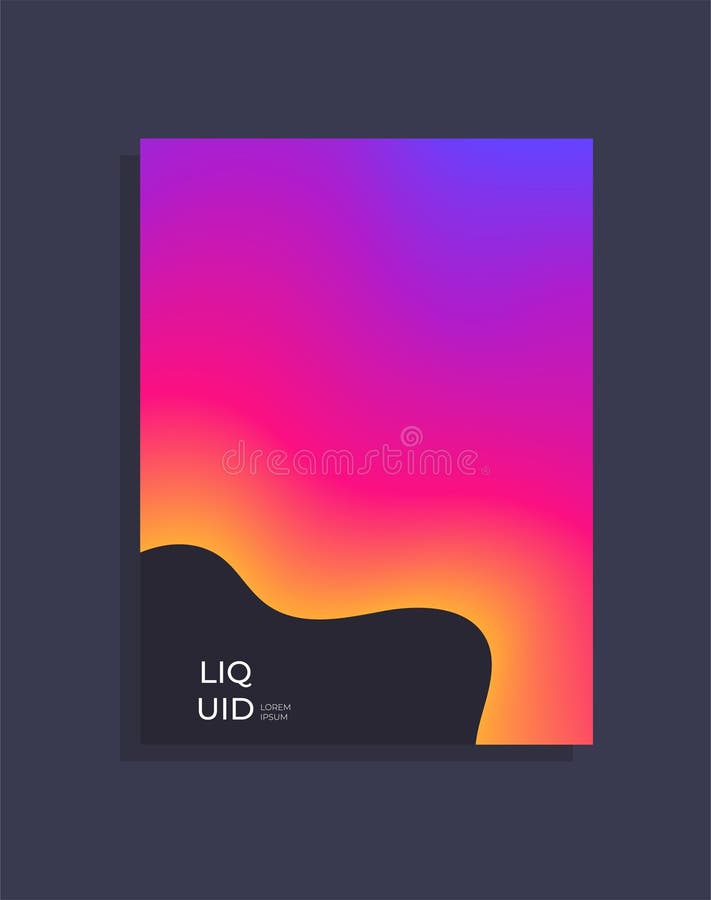 Abstract Liquid Gradient Poster. Fluid Banner for Presentation, Cover ...