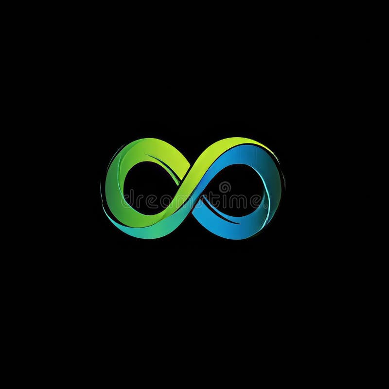 Abstract Liquid Infinity Symbol, Depicted in Modern Illustration, Ideal ...