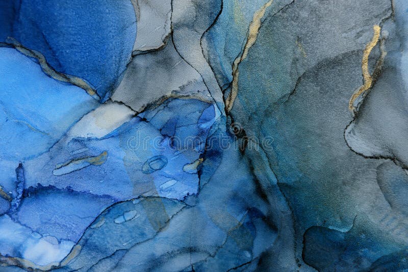 Abstract Liquid Ink Art Painting As Background, Top View Stock ...