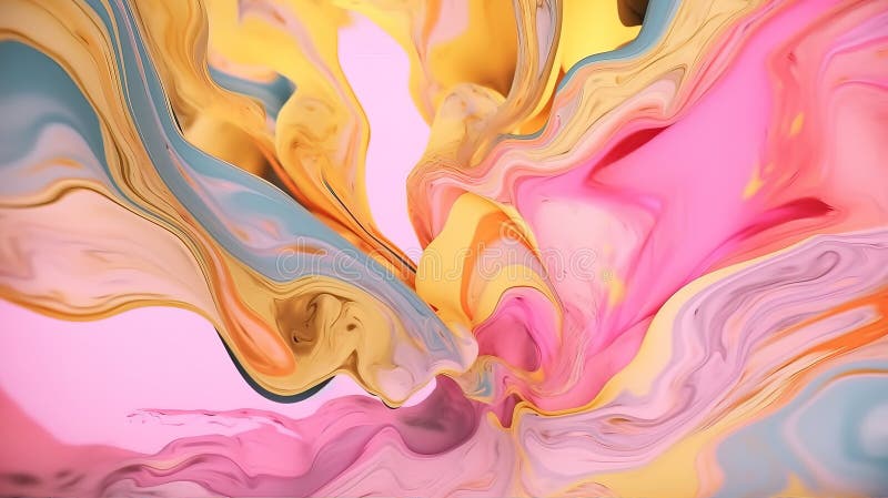 Abstract Liquid Ink Painting Background. Generative AI Stock ...