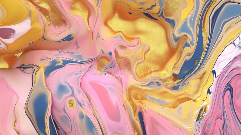 Abstract Liquid Ink Painting Background. Generative AI Stock ...
