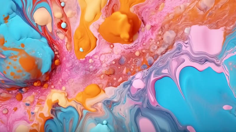 Abstract Liquid Ink Painting Background. Generative AI Stock ...