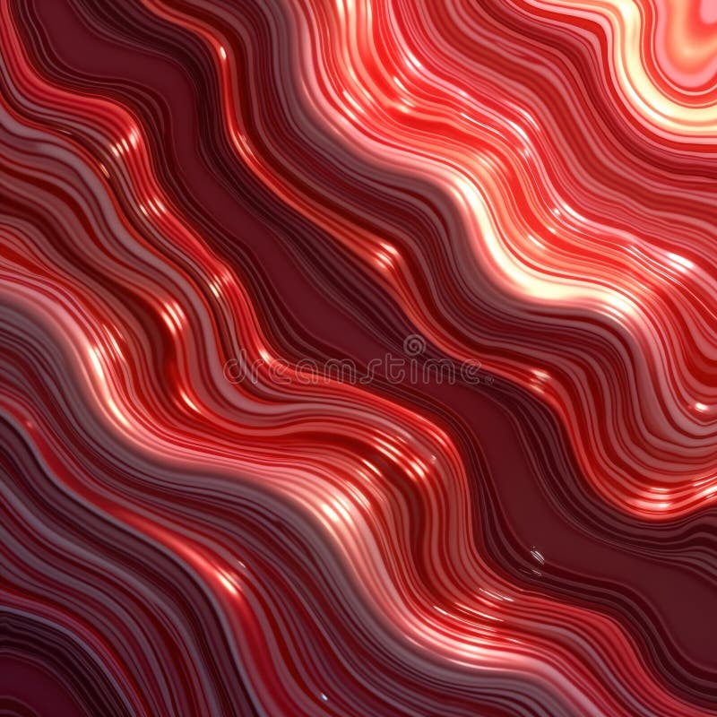 Abstract Liquid Marble Background. Seamless Pattern with Iridescent Red ...