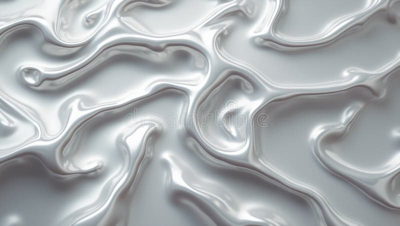 Abstract Liquid Mercury Texture in Silver Tones with Dynamic ...