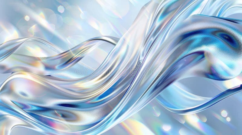 Abstract Liquid Metal Flow with Iridescent Highlights Background Stock ...