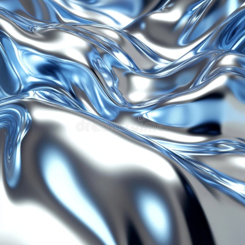 Abstract Liquid Metal, Seamless Background, Metallic Sheen Texture ...