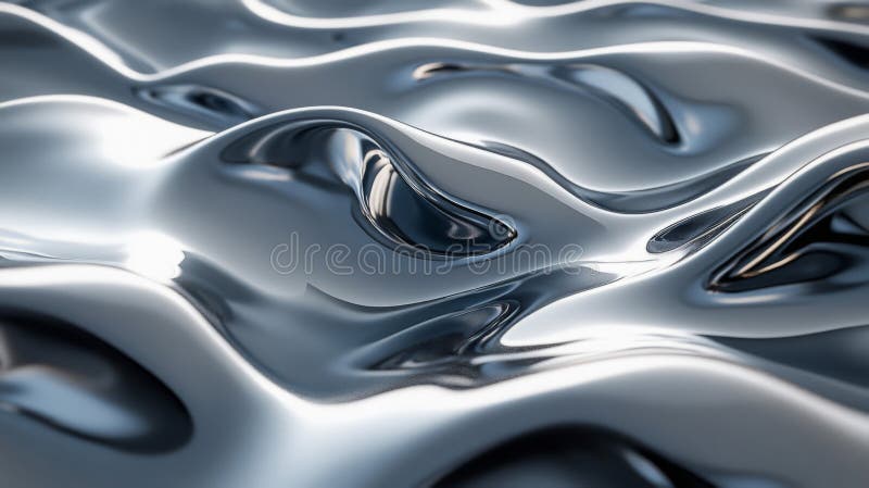 Abstract Liquid Metal Surface Texture Stock Illustration - Illustration ...