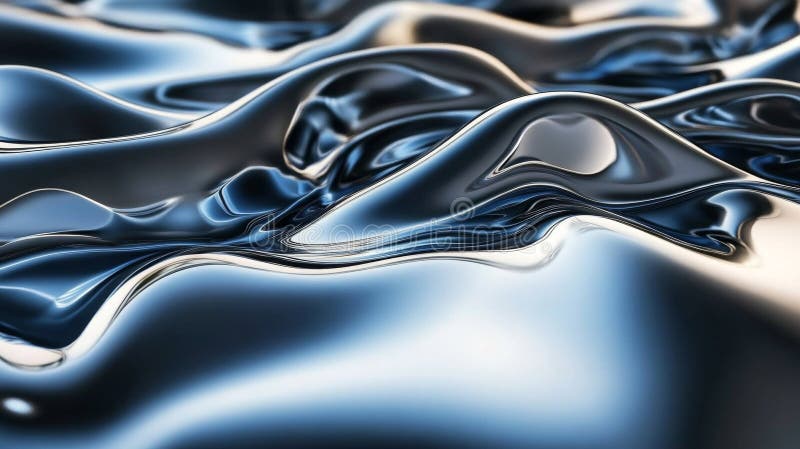 Abstract Liquid Metal Surface Texture Design Stock Illustration ...