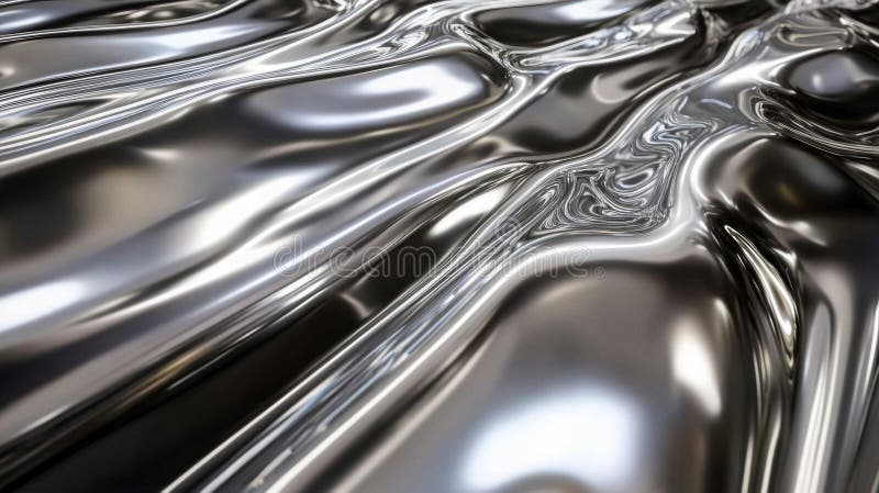 Abstract Liquid Metal Surface Texture Design Stock Illustration ...